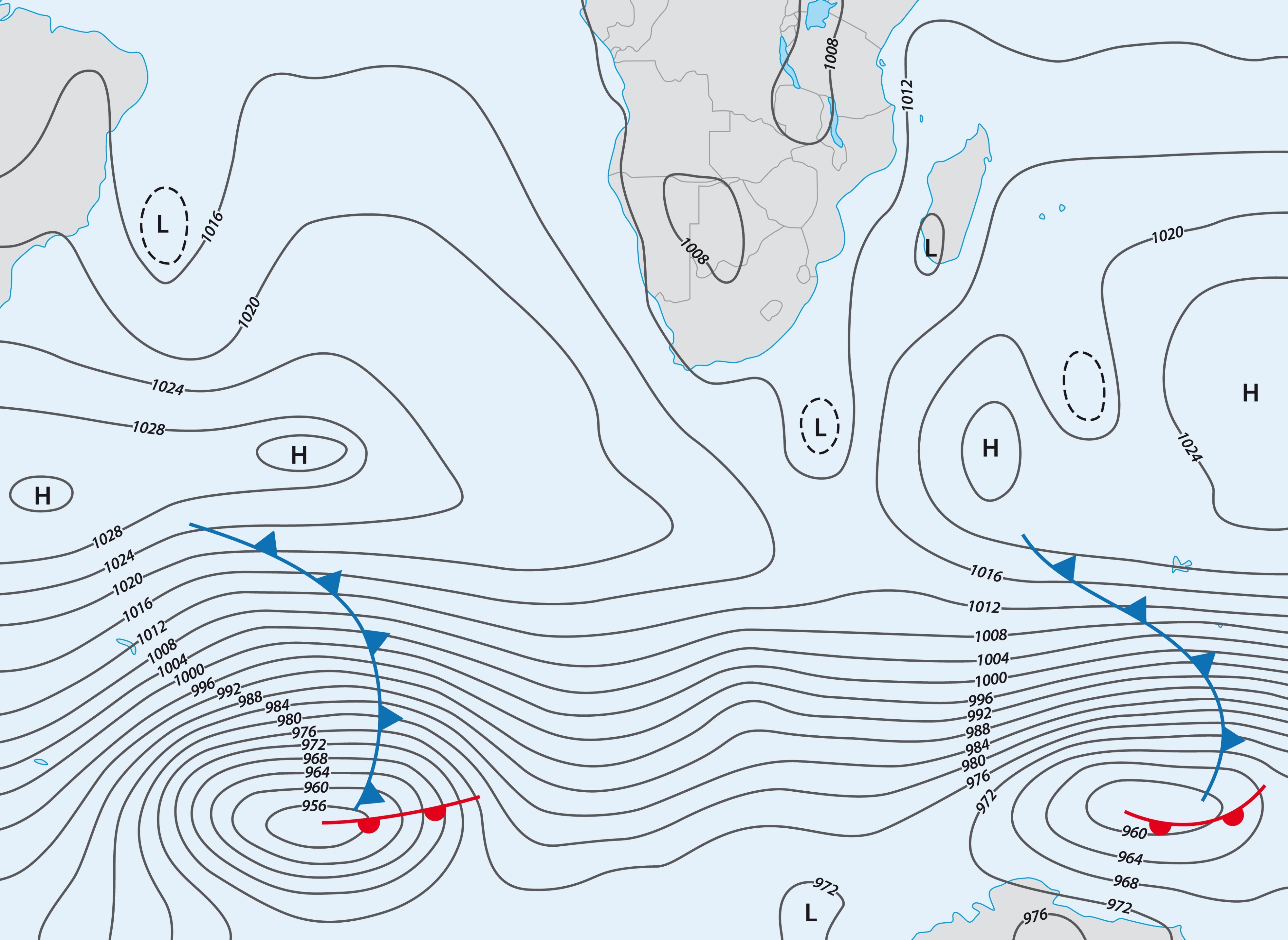 Types of isobaric formations and how they affect navigation